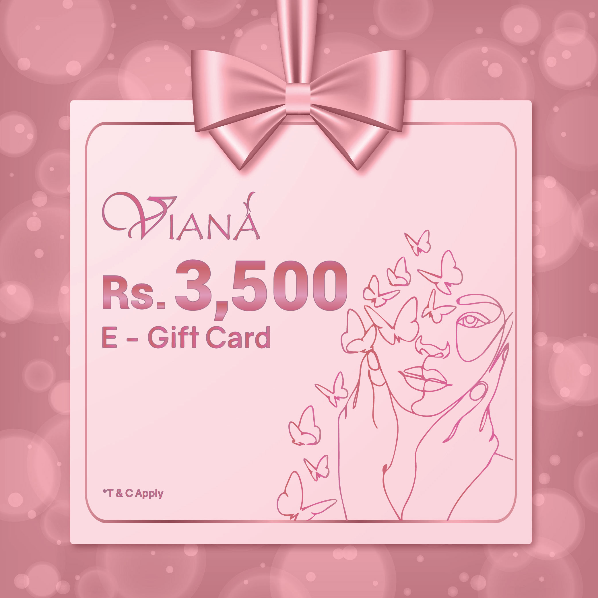 Viana E-Gift Card Rs.8000 | Viana Cosmetics