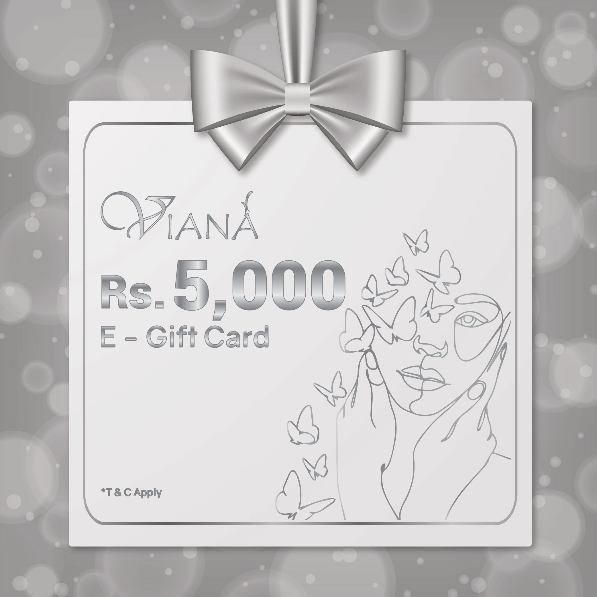 Viana E-Gift Card Rs.5000 | Viana Cosmetics